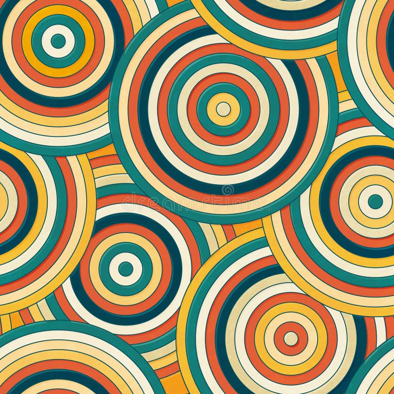 Retro Circle Pattern with Grunge Effect Stock Vector - Illustration of ...