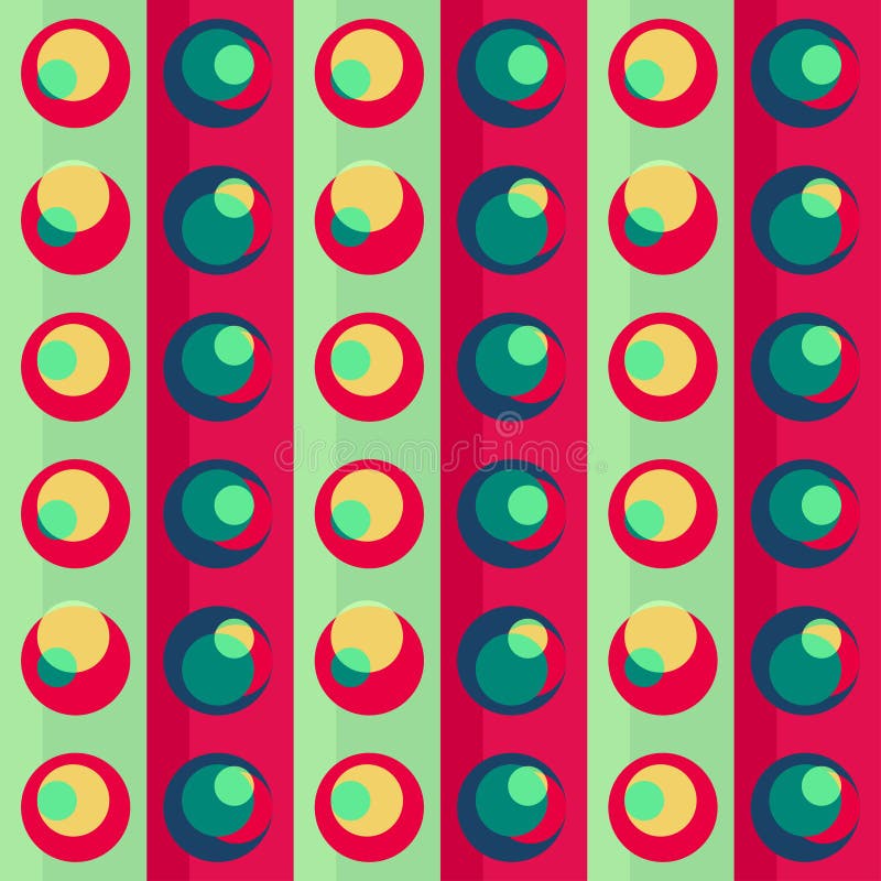 Retro Circle Seamless Pattern Stock Vector - Illustration of modern ...