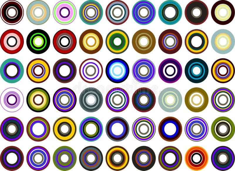 Retro Circles stock illustration. Illustration of orange - 4262511