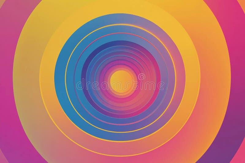 Retro Circles in Vibrant Colors Create a Mesmerizing Visual Experience ...