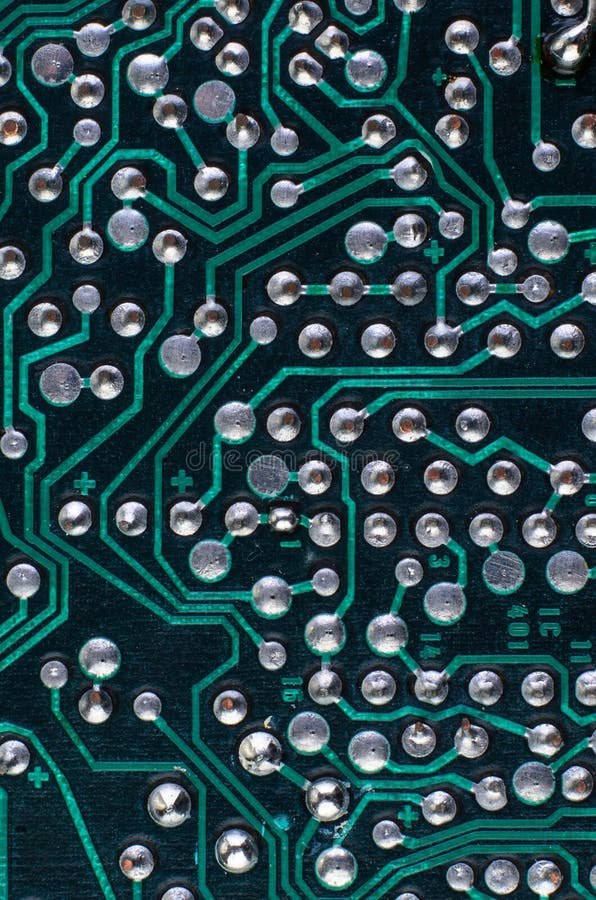 Retro Circuit Board Close-Up Stock Image - Image of circuits, vintage ...