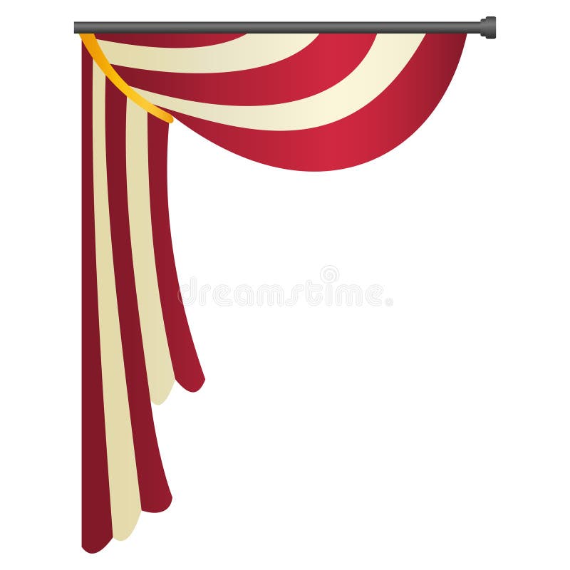 Retro Circus Carnival Curtain Border Stock Vector - Illustration of ...