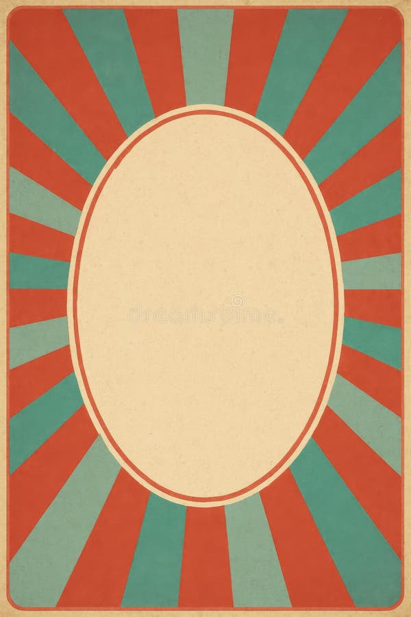 Retro Circus Pattern with Vintage Mockup and Copy Space, Suitable for Background Stock ...