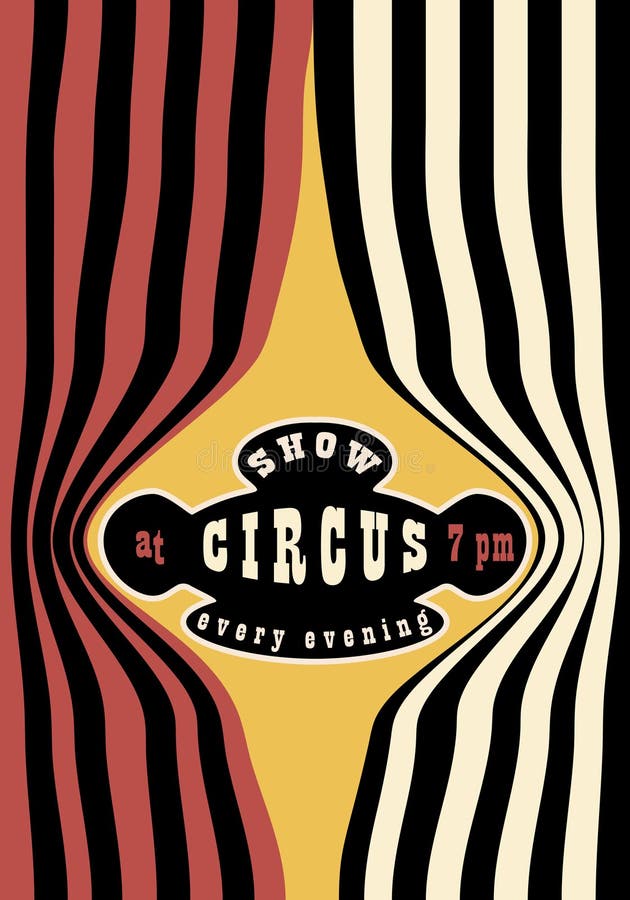 Retro Circus Show Poster. Vector Template for Show Announcement Stock ...
