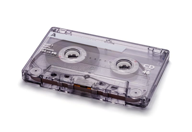Retro Classic Cassette Tape Isolated on White Background Stock Photo ...