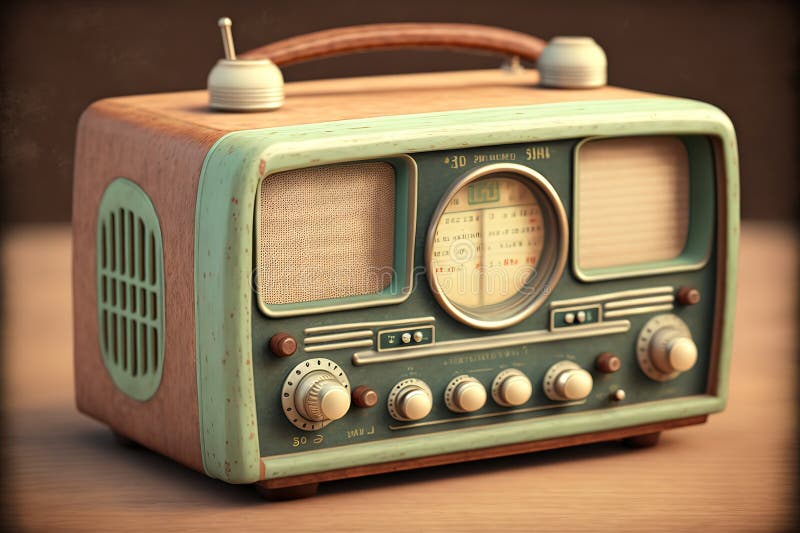 Retro Classic Radio, Generative AI. Stock Illustration - Illustration ...