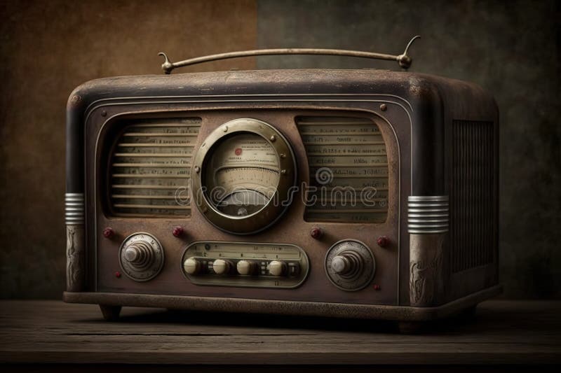 Retro Classic Radio, Generative AI. Stock Illustration - Illustration ...