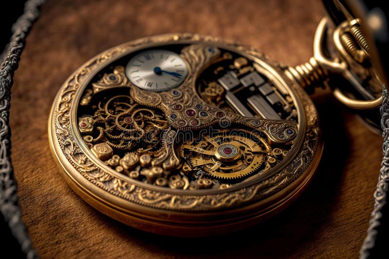 Retro Clock in Disassembled Form and Gears and Wheels in Old Clockwork ...