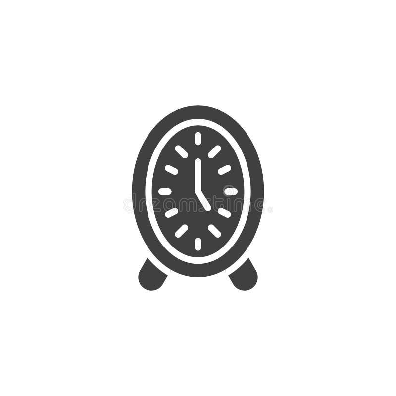 Retro clock vector icon stock vector. Illustration of front - 218893908