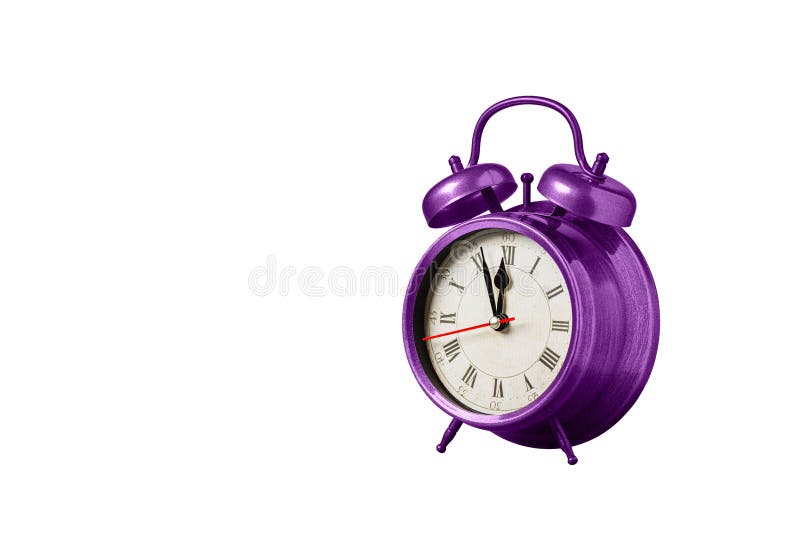 Alarm Clock Violet Color Stock Illustrations – 140 Alarm Clock Violet ...