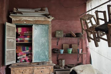 Retro closet stock photo. Image of interior, retro, wooden - 53665832