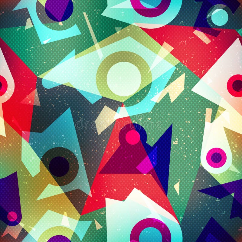 Retro Cloth Seamless Pattern with Grunge Effect Stock Vector ...