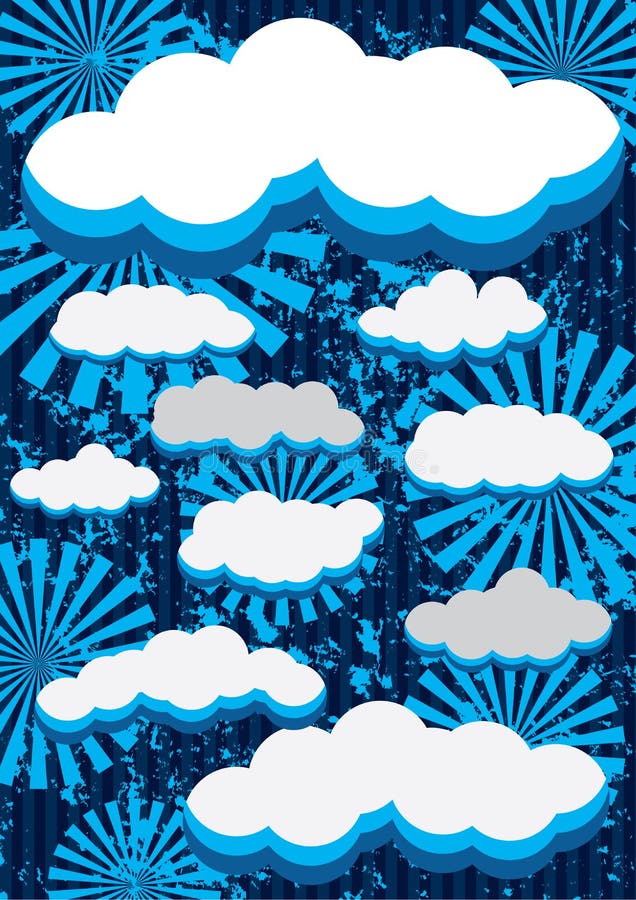 Retro Clouds Background_eps Stock Vector - Illustration of beautiful ...