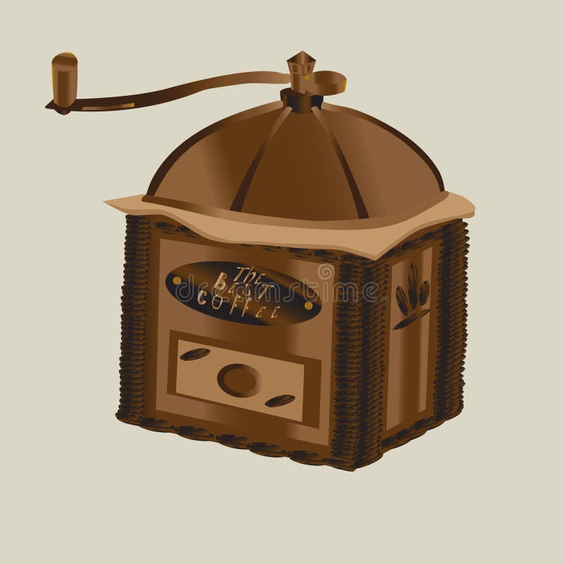 Coffee Mill. Hand Drawn Illustration Stock Vector - Illustration of ...