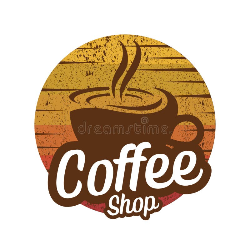 Retro coffee shop logo stock illustration. Illustration of logotype ...