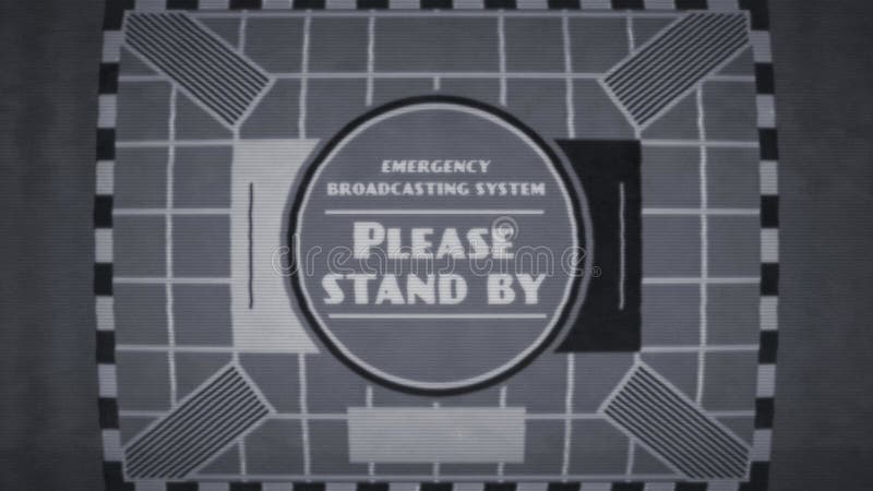 Retro Cold War Style 1950s ‘Please Stand by’ TV Caption Card for an ...