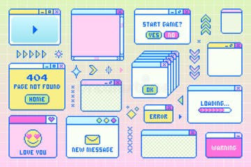Pixel Art Retro Windows Interface Stock Illustrations – 118 Pixel Art ...