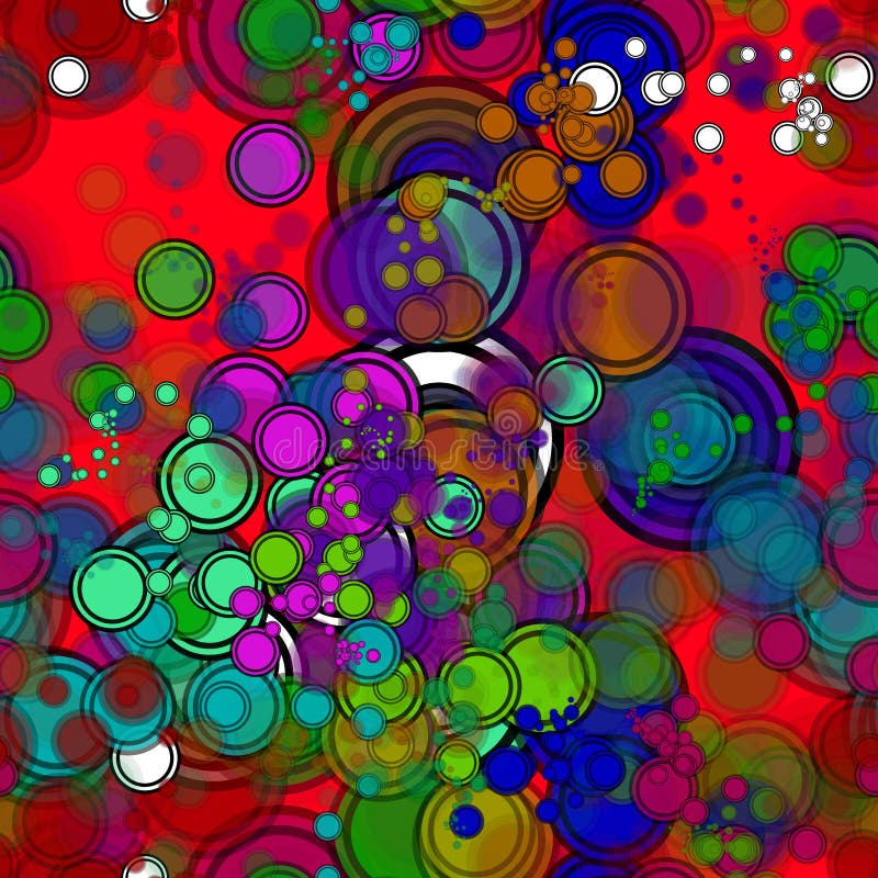 Retro color circle pattern stock illustration. Illustration of style ...