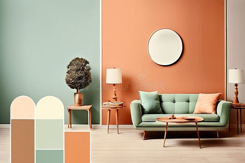 Retro Color Palette with Muted Tones Classic and Timeless Stock ...