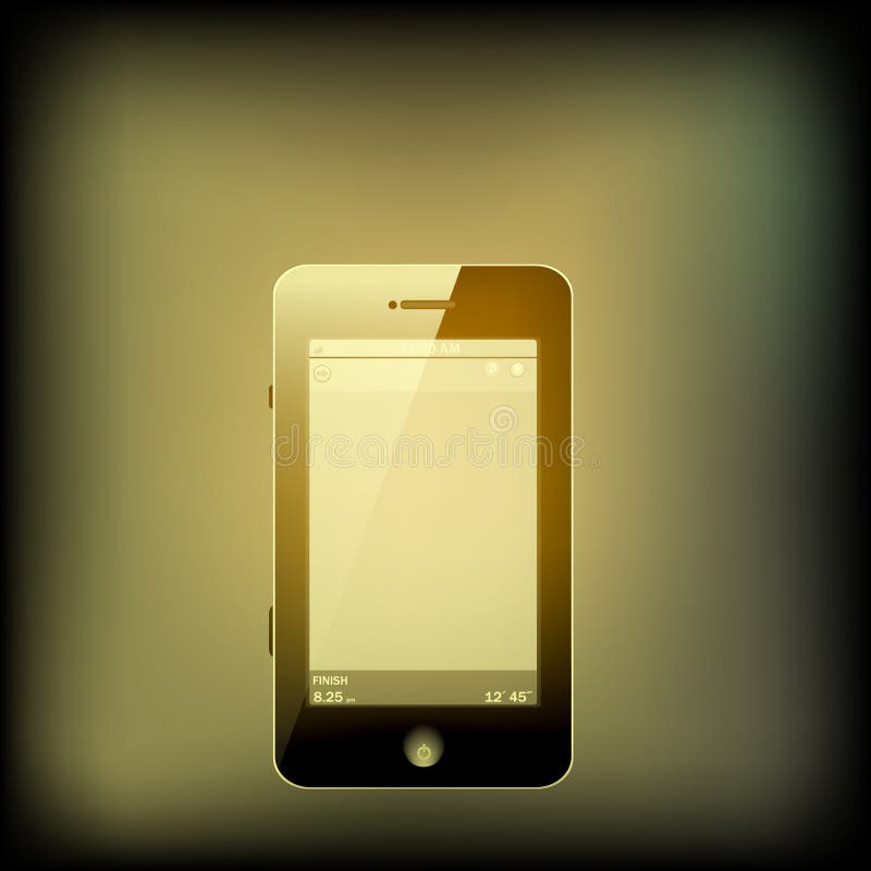 Retro color Smart phone stock illustration. Illustration of connection ...