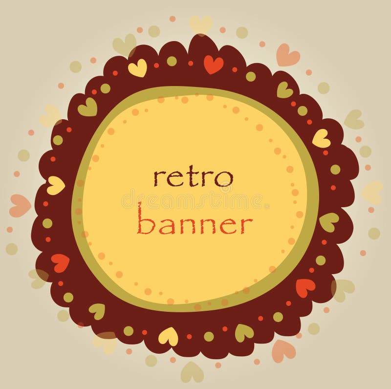 Retro colored banner stock vector. Illustration of shape - 19552848