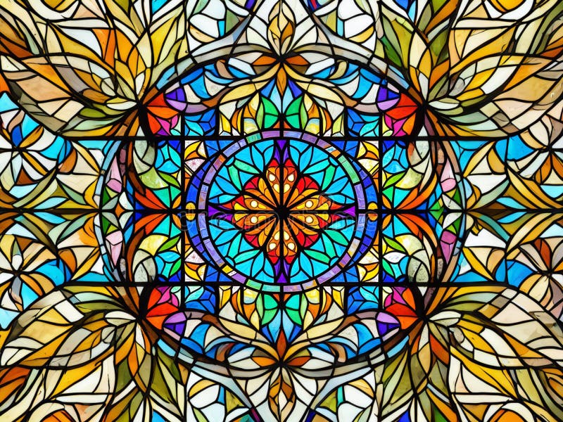 Retro Colored Window Glass with Complex Texture. Stock Illustration ...