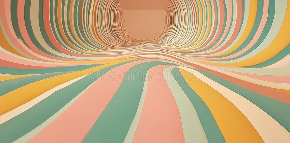 Retro-colored Wobbly Concentric Shapes Arranged in a Repeatable Tile ...