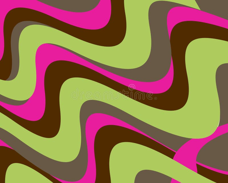 Retro Swoopy Circles Design Stock Illustration - Illustration of shape ...