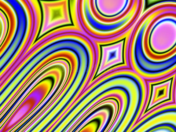 Retro Colors Circles Pattern 2 Stock Illustration - Illustration of ...