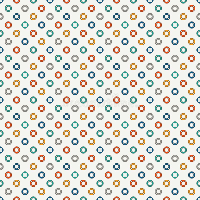 Retro Colors Seamless Pattern with Repeated Circles. Bubble Motif ...