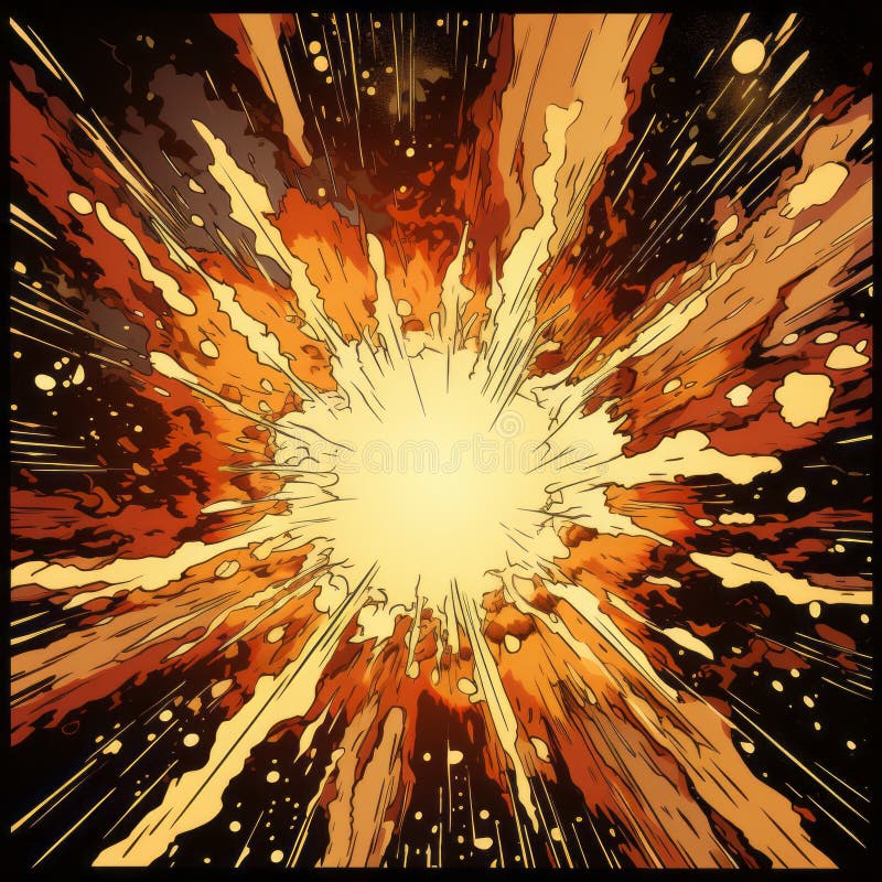 Retro Comic Book Style Supernova Explosion Artwork Stock Illustration ...