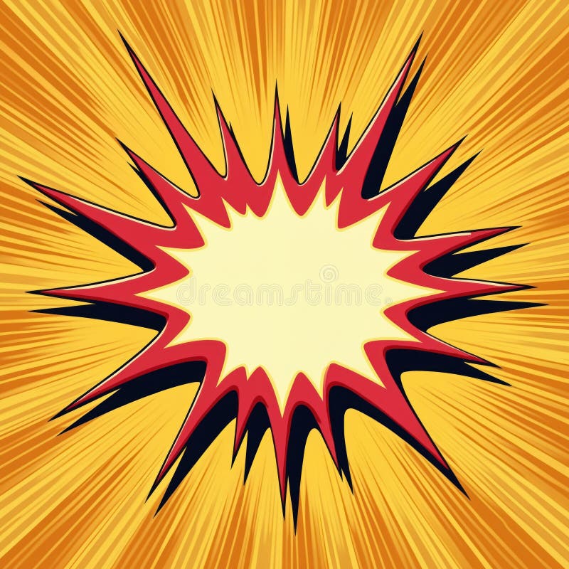 Comic Red Sunbeam Background Retro Pop Art Style Cartoon Stock Photos ...