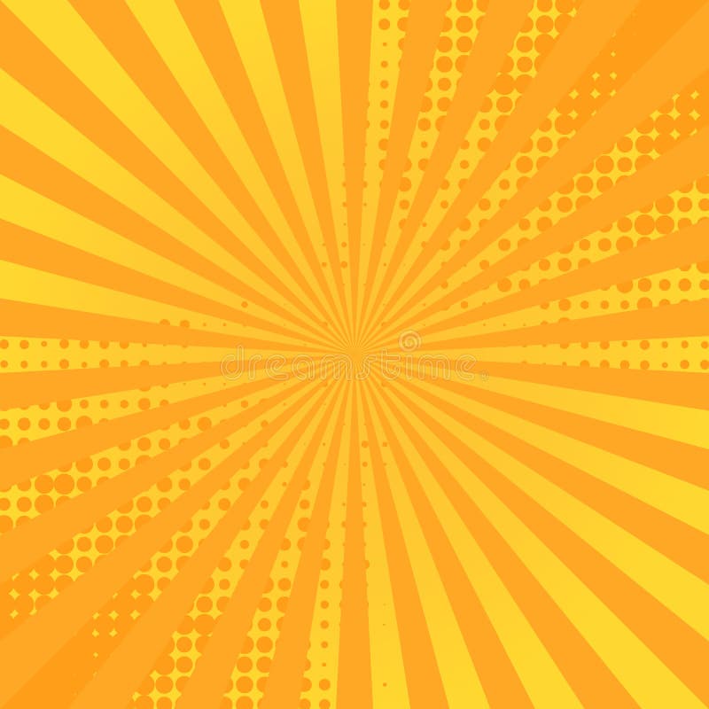 Retro Comic Background. Striped Rays Background for Comics Book. Stock ...