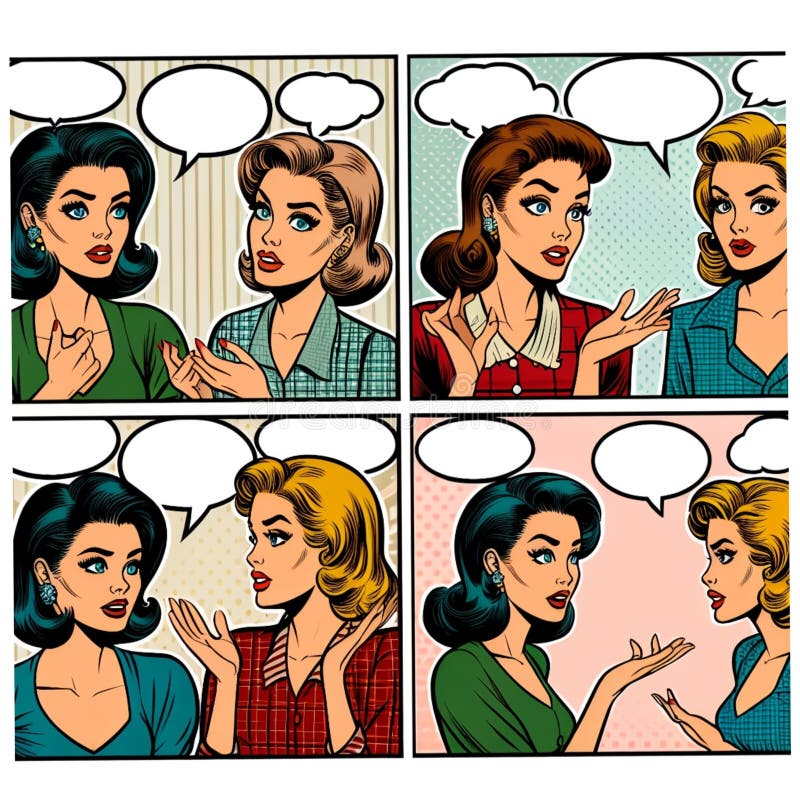 Retro Comic with Blank Space that Can Be Filled with New Text, Male and ...