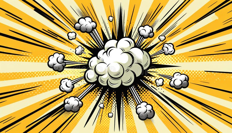 Retro Comic Book Explosion Background Stock Image - Image of black ...