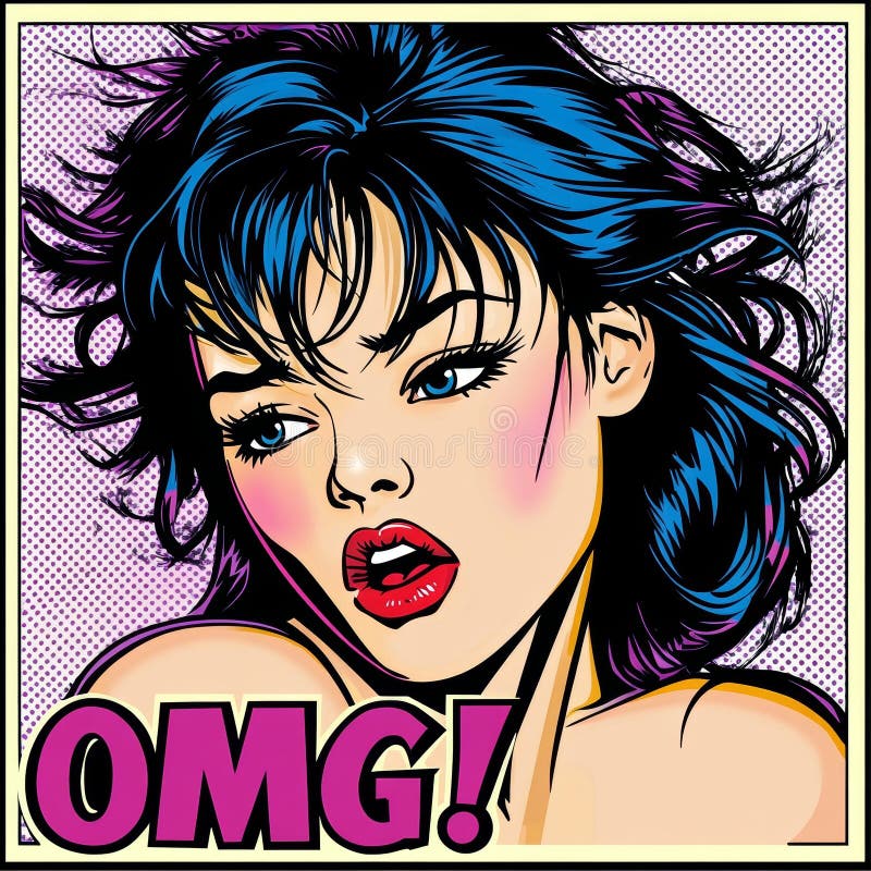 Retro Comic Book Style Illustration Featuring a Sound Effect Bubble ...