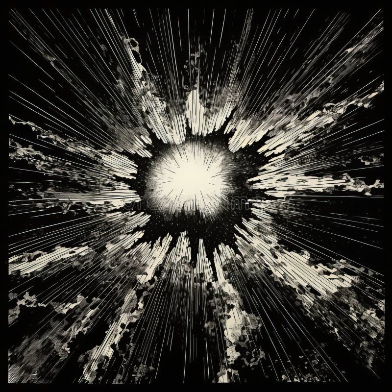 Retro Comic Book Style Supernova Explosion Artwork Stock Illustration ...