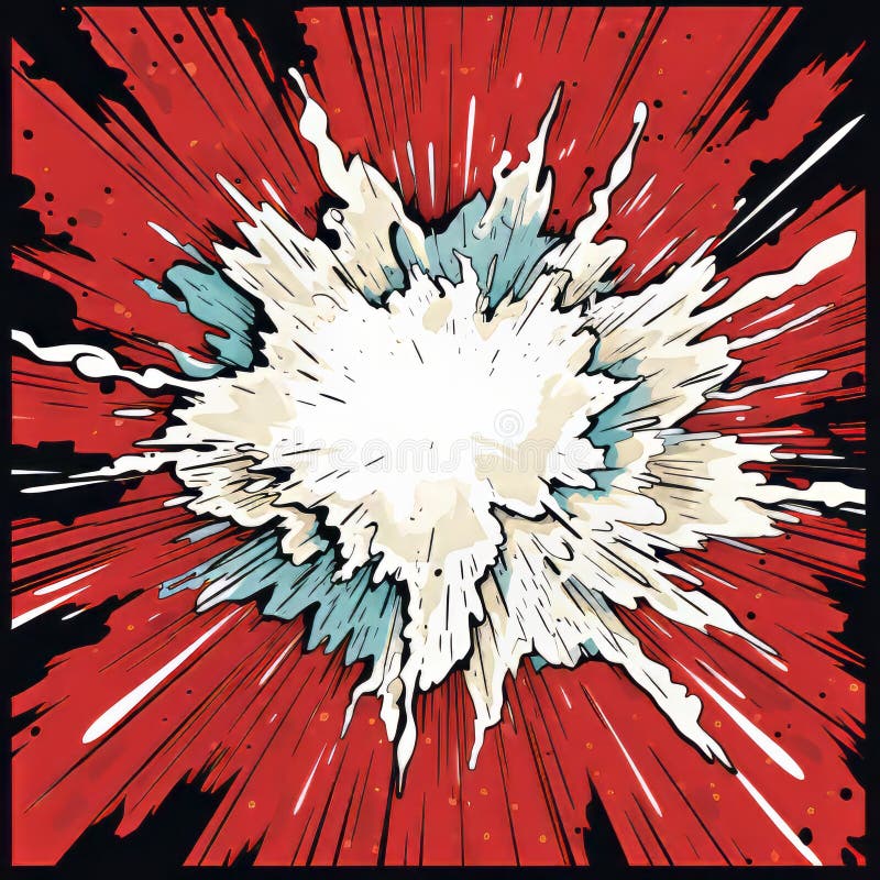 Retro Comic Book Style Supernova Explosion Pop Art Print Stock ...