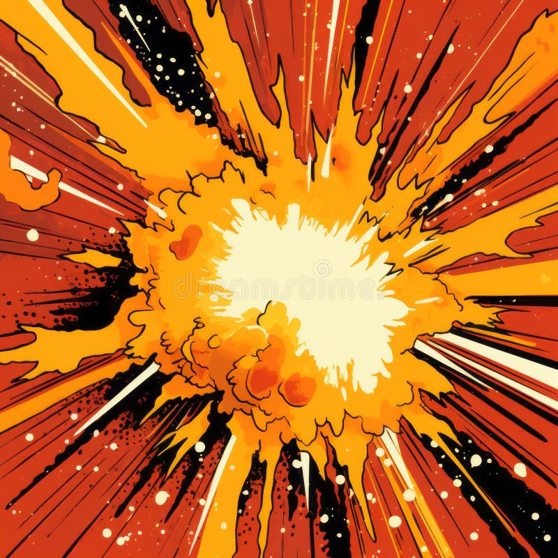 Retro Comic Book Style Supernova Explosion Vector Art Stock ...