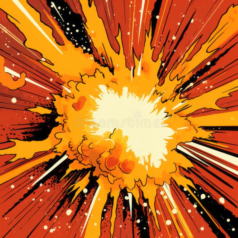 Retro Comic Book Style Supernova Explosion Vector Art Stock ...