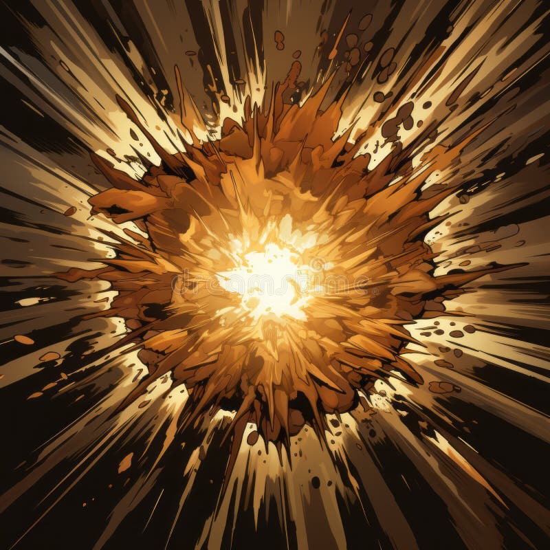 Retro Comic Book Style Supernova Explosion Vector Illustration Stock ...