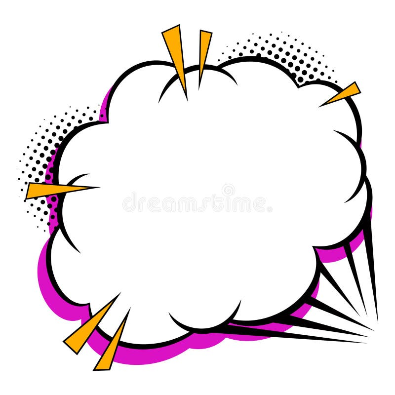 Retro Comic Cloud Explosion Stock Vector - Illustration of speech, abstract: 333167475