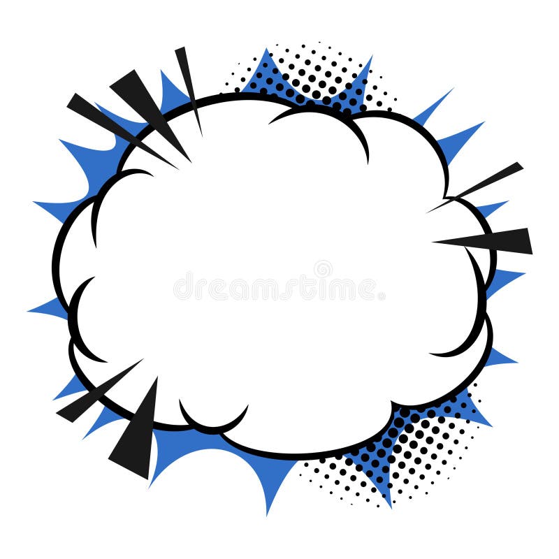 Retro Comic Cloud Explosion Stock Vector - Illustration of balloon ...