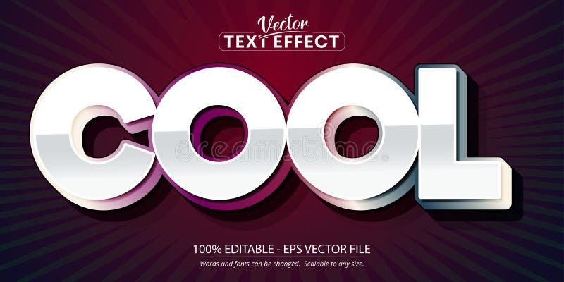 Cool Text, 3d Editable Text Effect Stock Vector - Illustration of ...