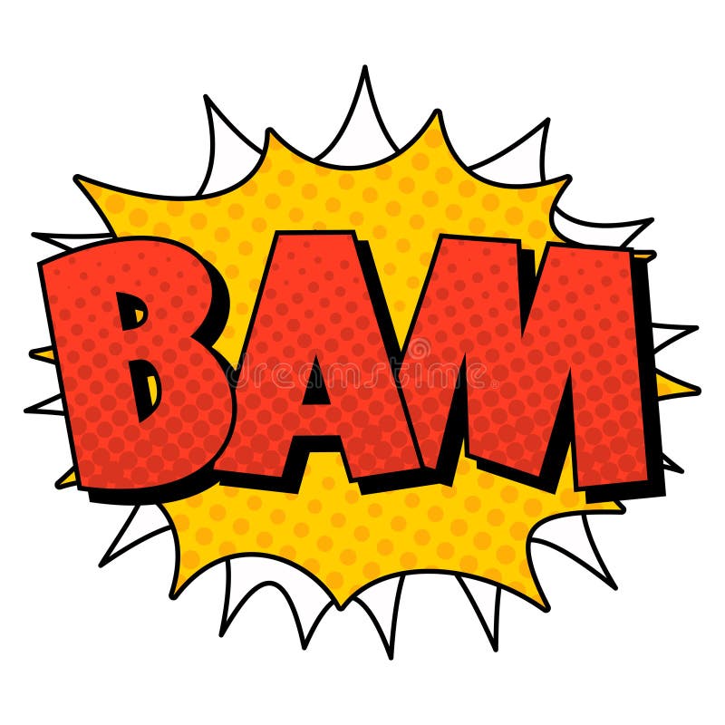 Retro Comic Effect Bam stock vector. Illustration of speech - 333049455