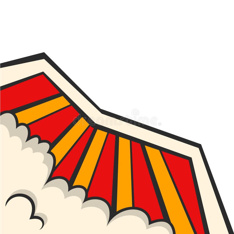 Retro Comic Effect Border with Cloud Decoration Stock Vector ...