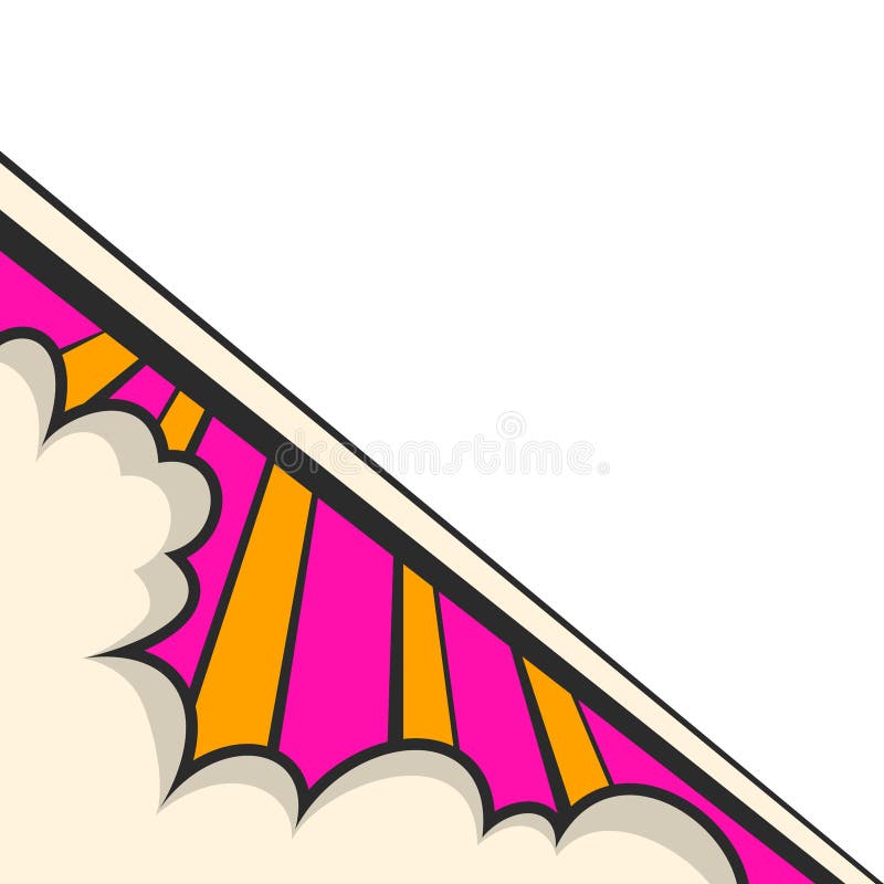 Retro Comic Effect Border with Cloud Decoration Stock Vector ...