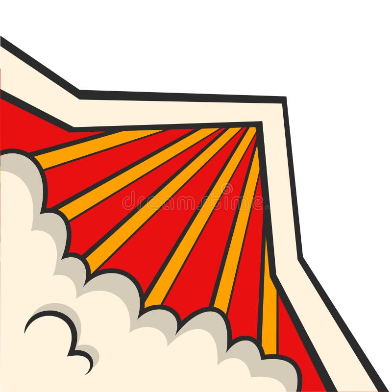 Retro Comic Effect Border with Cloud Decoration Stock Vector ...