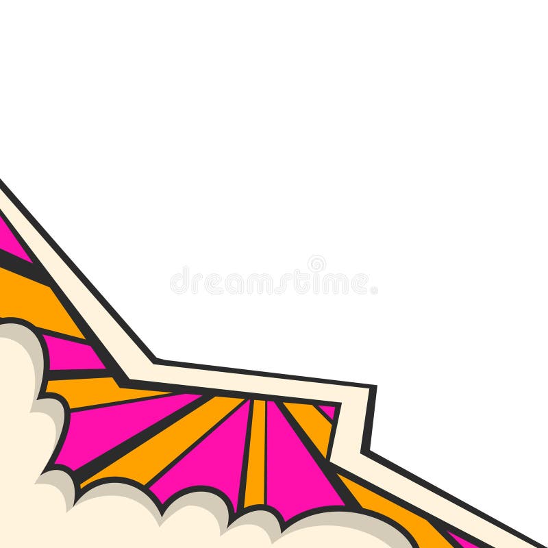 Retro Comic Effect Border with Cloud Decoration Stock Vector ...