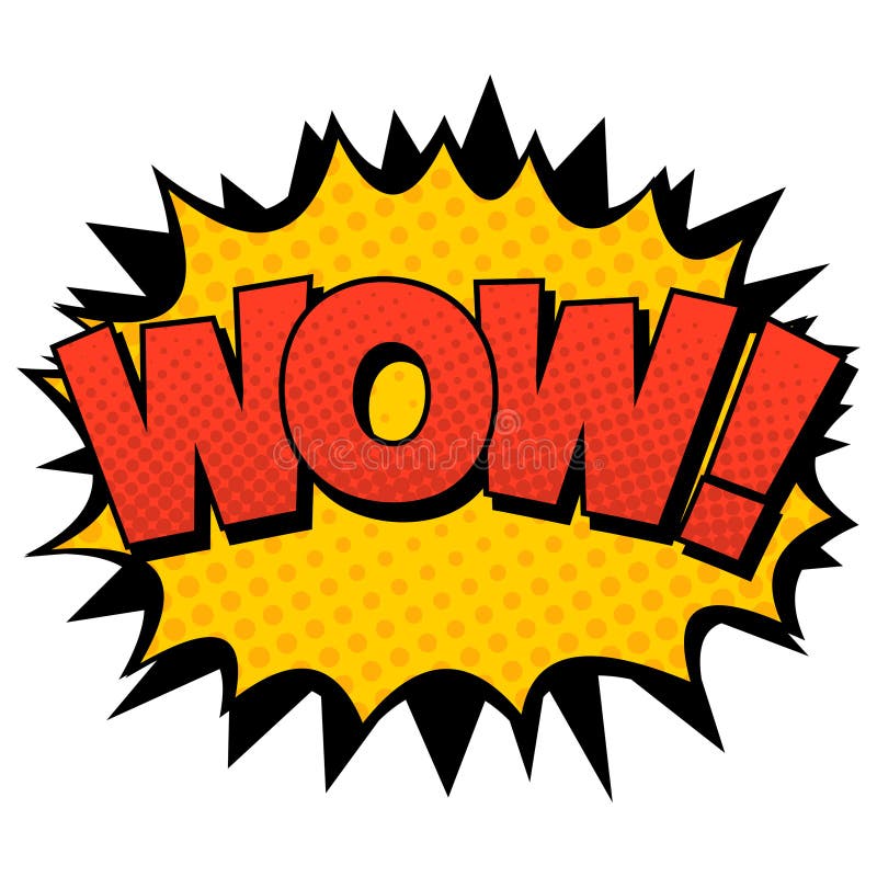 Retro Comic Effect Wow stock vector. Illustration of retro - 333049442